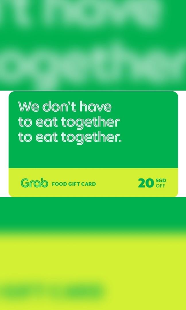 Grab food gift card voucher, Tickets & Vouchers, Vouchers on Carousell