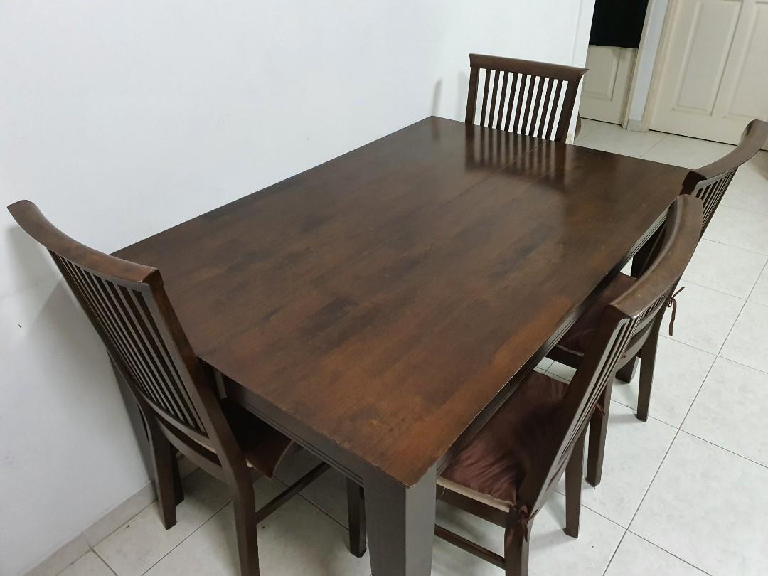 Heavy duty Table with chairs, Furniture & Home Living, Bathroom ...