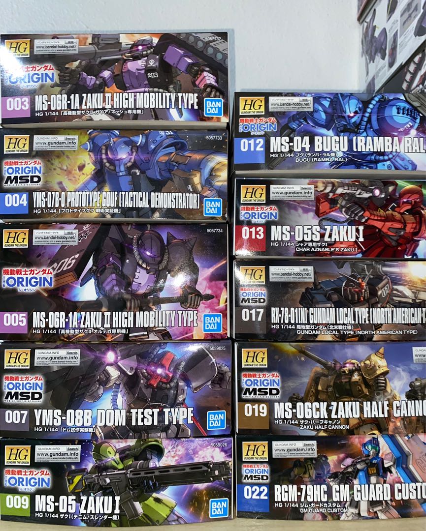 HG Gundam The Origin Gunpla Model Kit, Hobbies & Toys, Toys & Games on ...