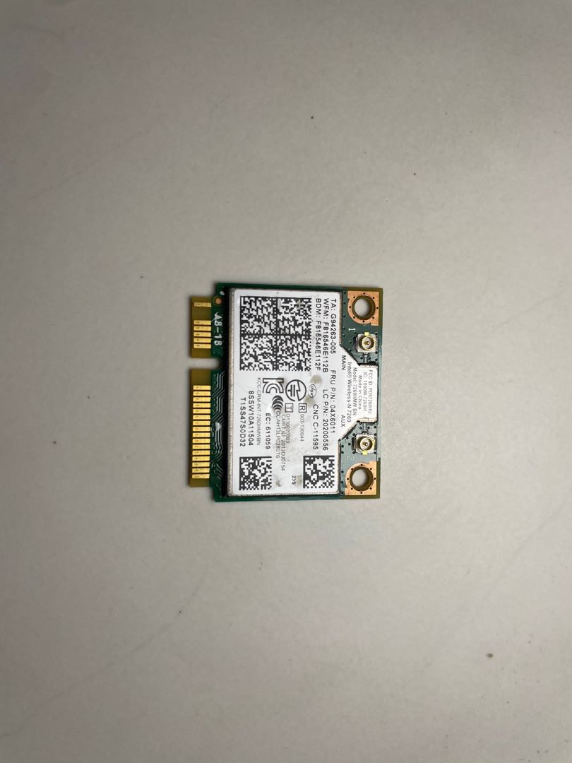 Intel Mini PCIe Wi-Fi and Bluetooth Card, Computers & Tech, Parts ...