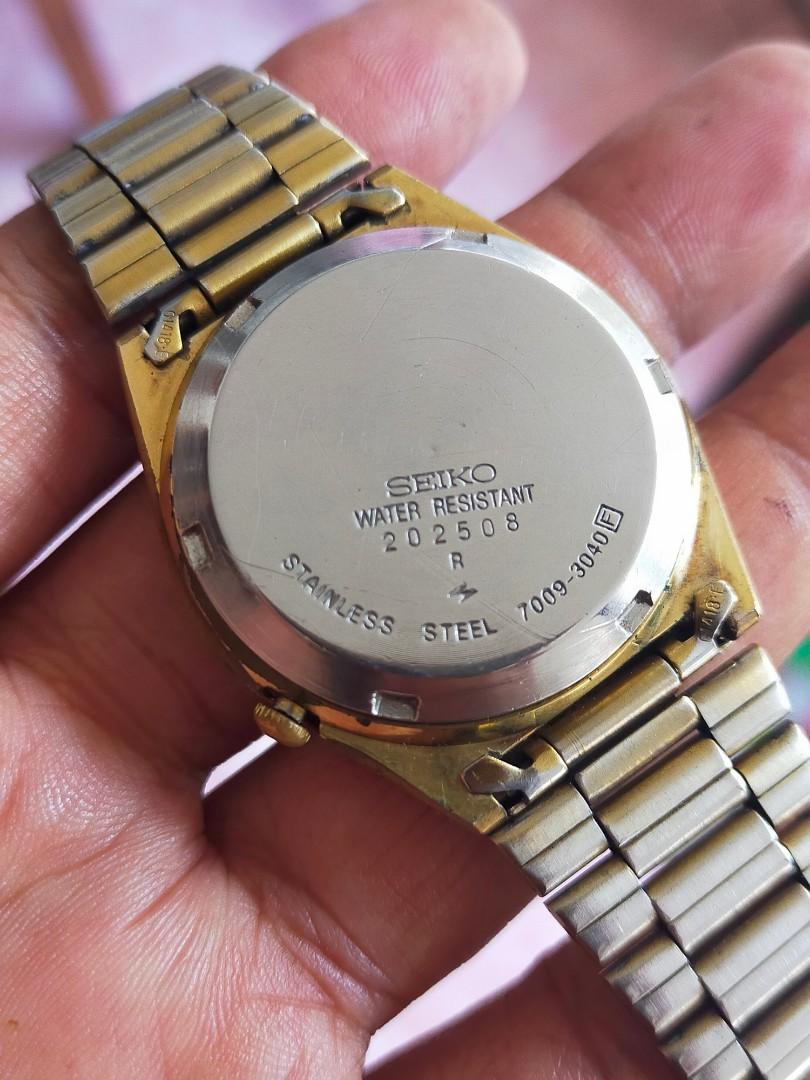 Jam Tangan Seiko 5 Automatic Japan Vintage Cal 7009 Yellow, Fesyen Pria, Jam Tangan di Carousell