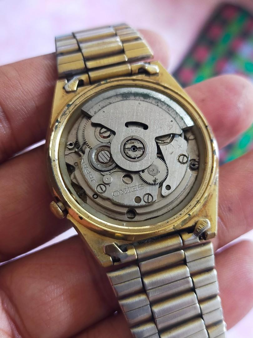 Jam Tangan Seiko 5 Automatic Japan Vintage Cal 7009 Yellow, Fesyen Pria, Jam Tangan di Carousell