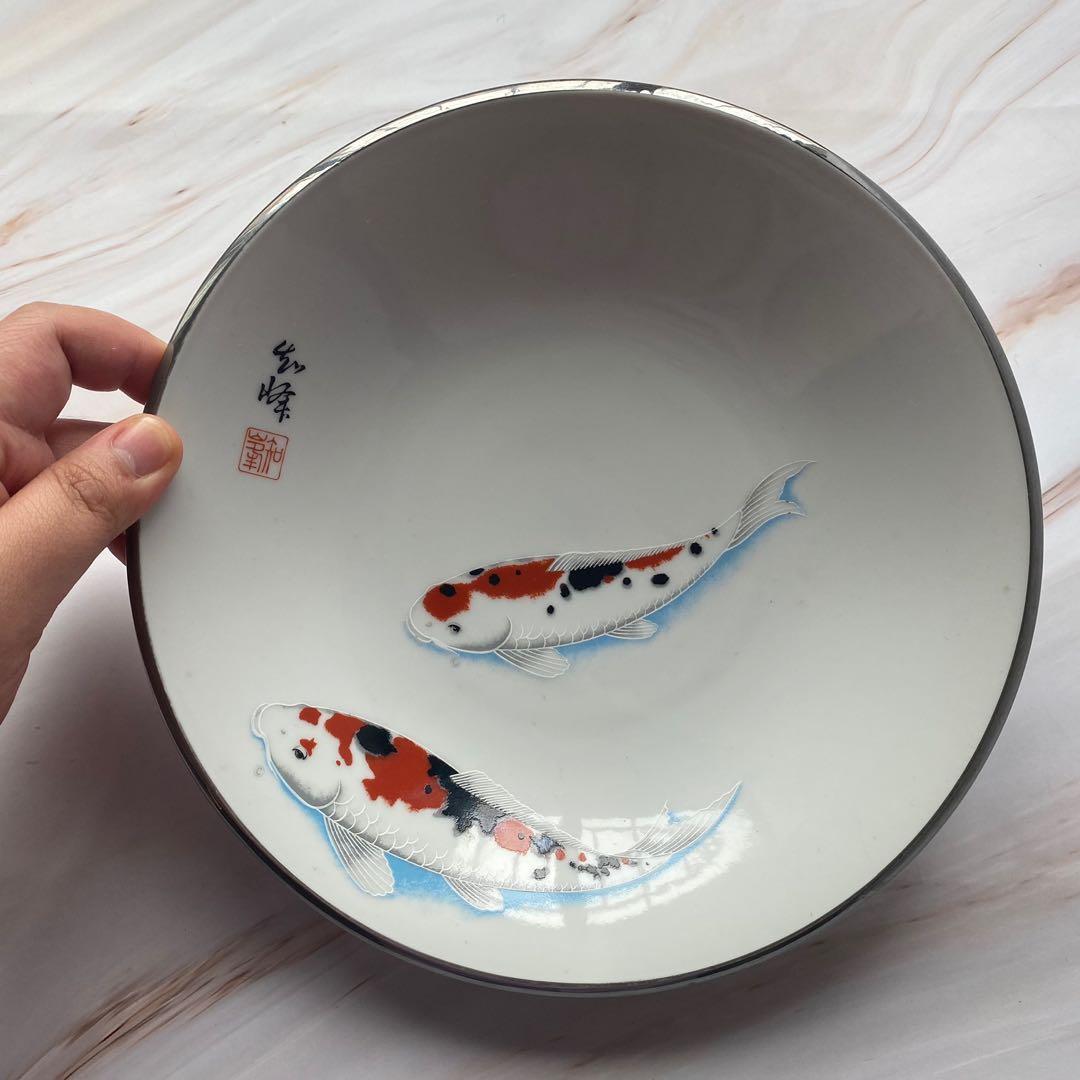 Japan Koi Plate, Furniture & Home Living, Kitchenware & Tableware ...