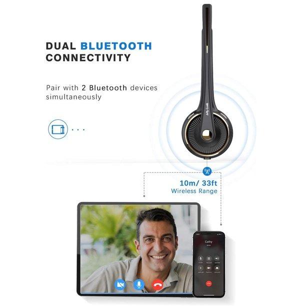 Jelly Comb Bluetooth Headset with Noise Canceling, Wireless Headphones ...