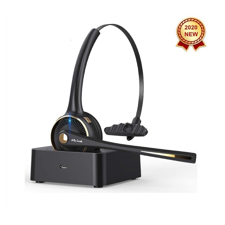 Jelly Comb Bluetooth Headset with Noise Canceling, Wireless Headphones ...