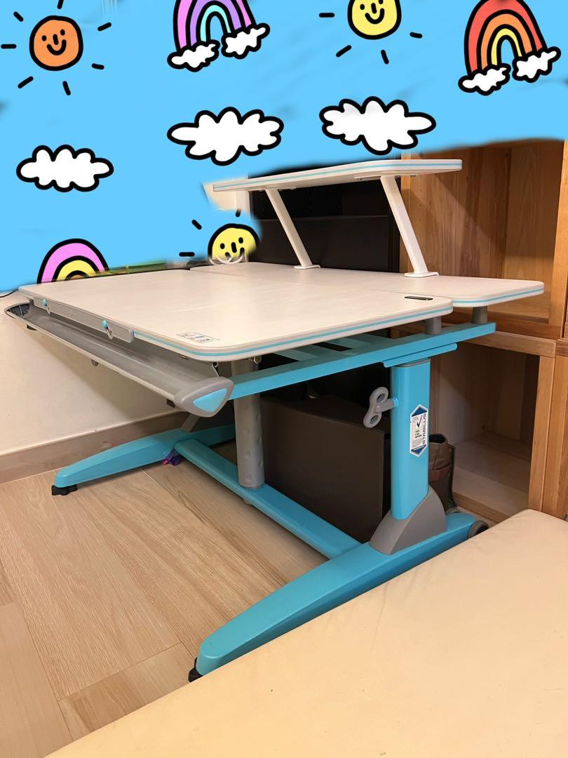 兒童書枱 Kid youth desk height and incline table adjustable, 兒童＆孕婦用品, 兒童傢具 ...
