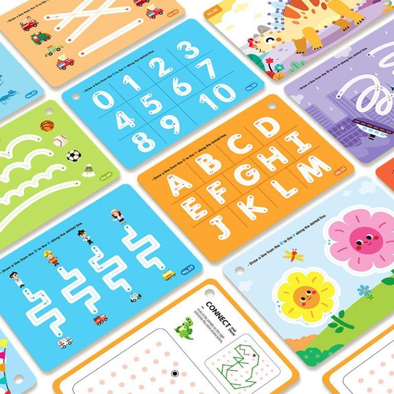 Letter, Number, Shape Tracing Handwriting Practice Reusable Flash Card ...
