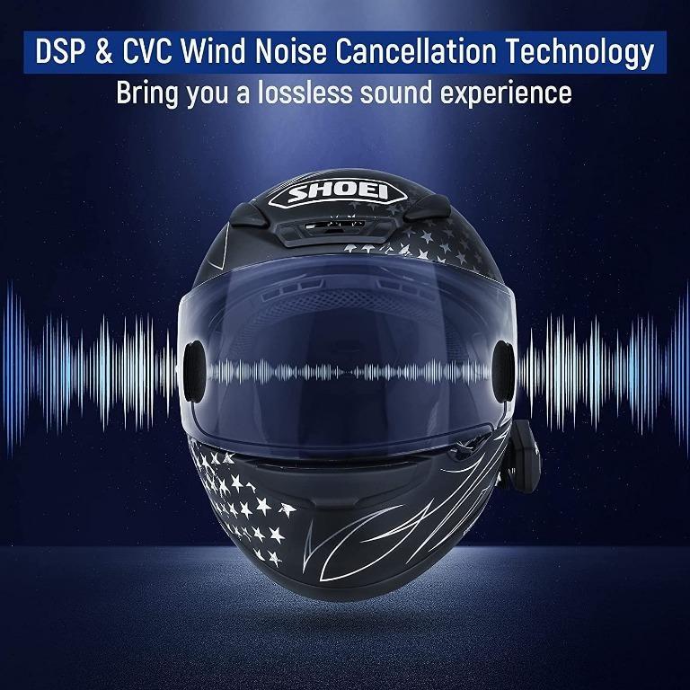 LEXIN 1pcs B4FM 10 Riders Motorcycle Bluetooth Headset with Music ...