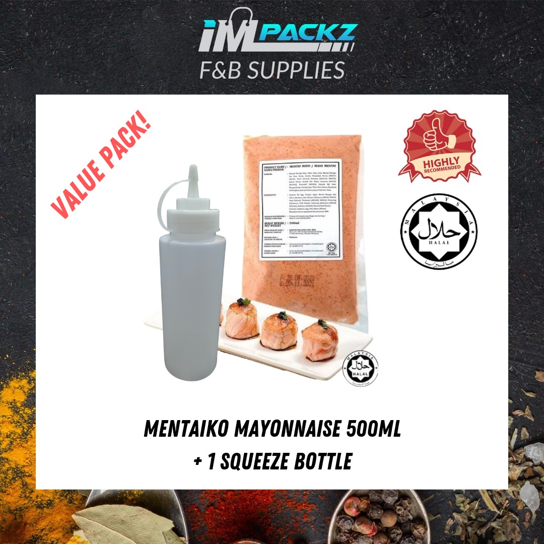 Kewpie Mentaiko Mayonnaise Halal 500ml, Food & Drinks, Packaged ...