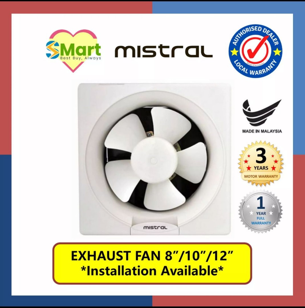 Mistral Exhaust Fan 10" (brand new), Furniture & Home Living, Bathroom ...