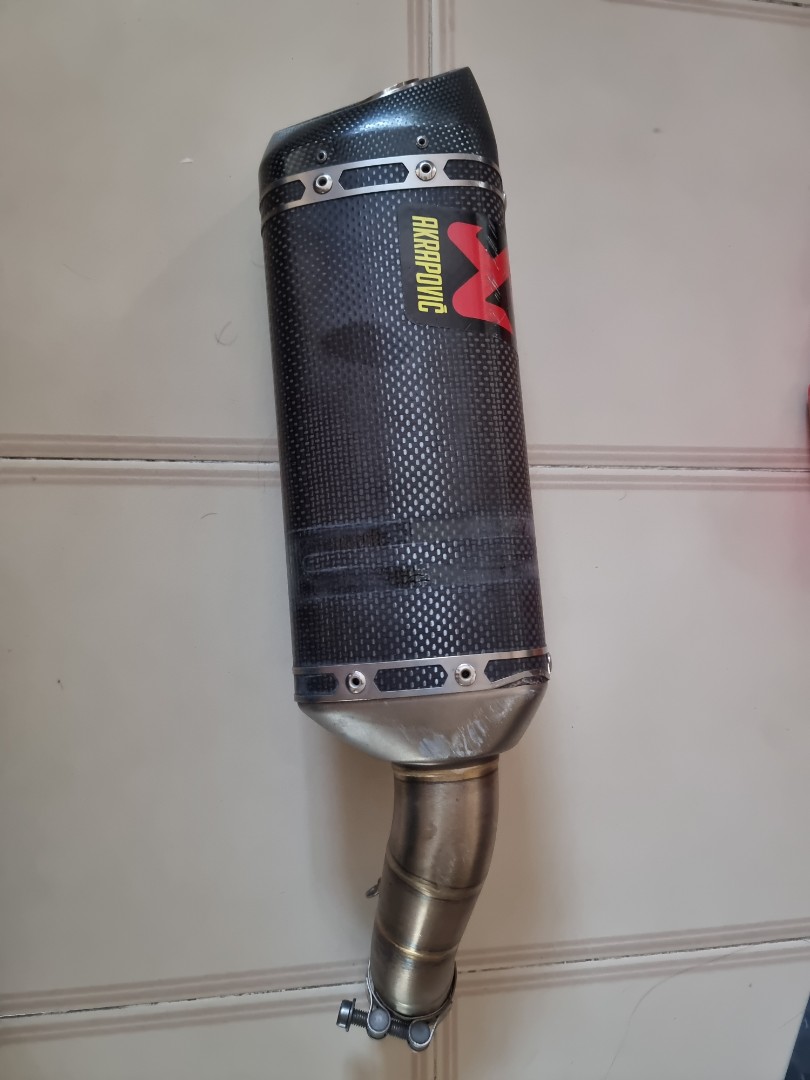 Mt03 akra exhaust, Motorcycles, Motorcycle Accessories on Carousell