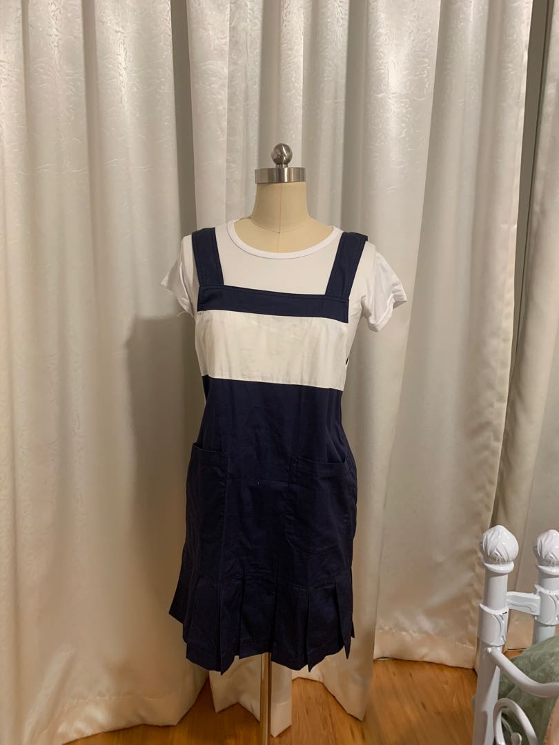 Navy Blue Overalls, Women's Fashion, Dresses & Sets, Jumpsuits on Carousell