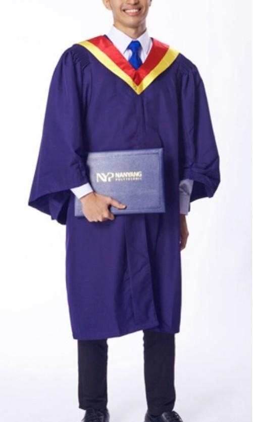 NYP Graduation Gown, Women's Fashion, Dresses & Sets, Evening dresses ...