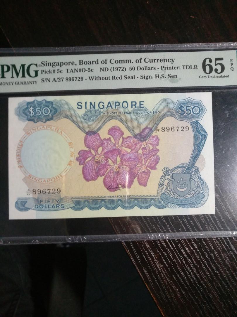 Orchid $50. HSS WO seal. PMG 65 EPQ., Hobbies & Toys, Memorabilia ...