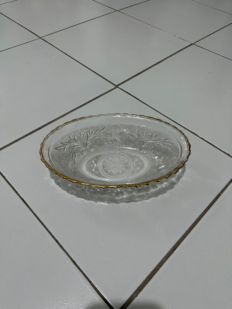 Oval shape glass plate, Furniture & Home Living, Kitchenware ...