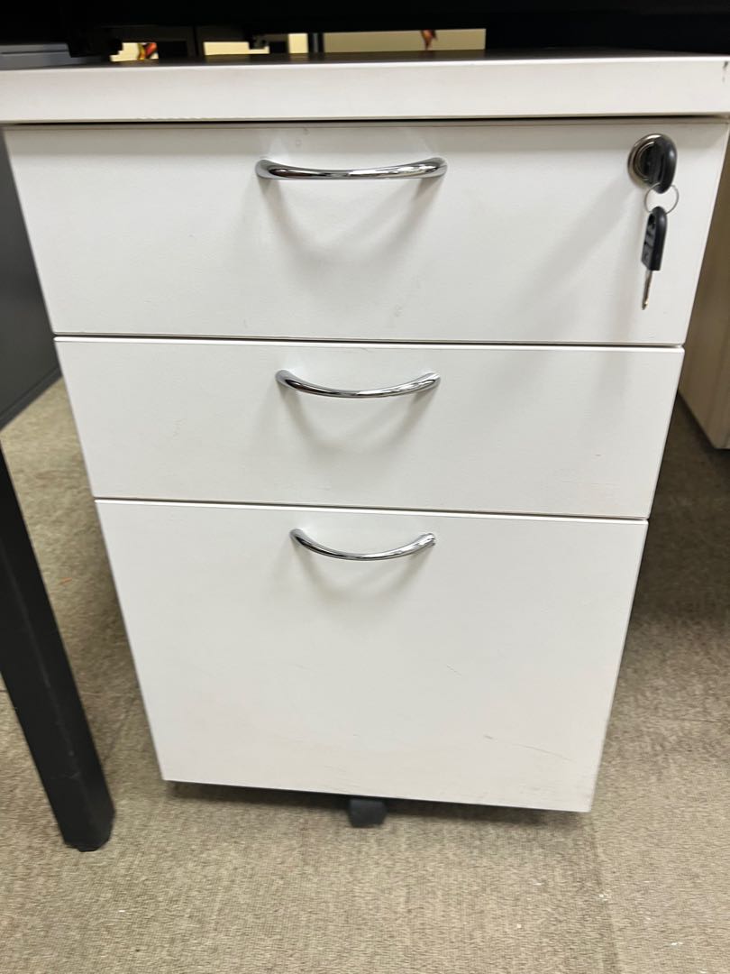 Pedestal office with key/lock, Furniture & Home Living, Furniture ...