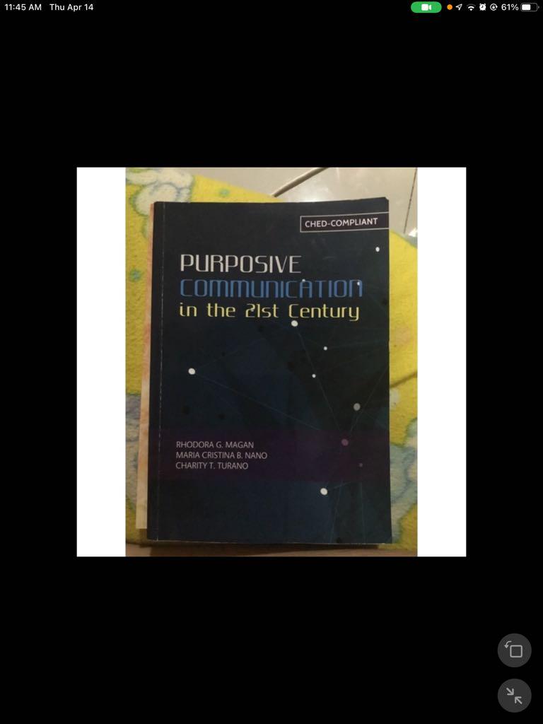 Purposive communication in the 21st century, Hobbies & Toys, Books ...