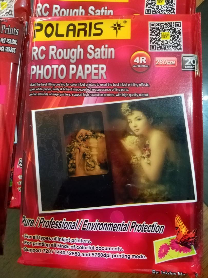 RC Rough Satin 4R Photo Paper 260 gsm 20 sheets per pack Printer ...