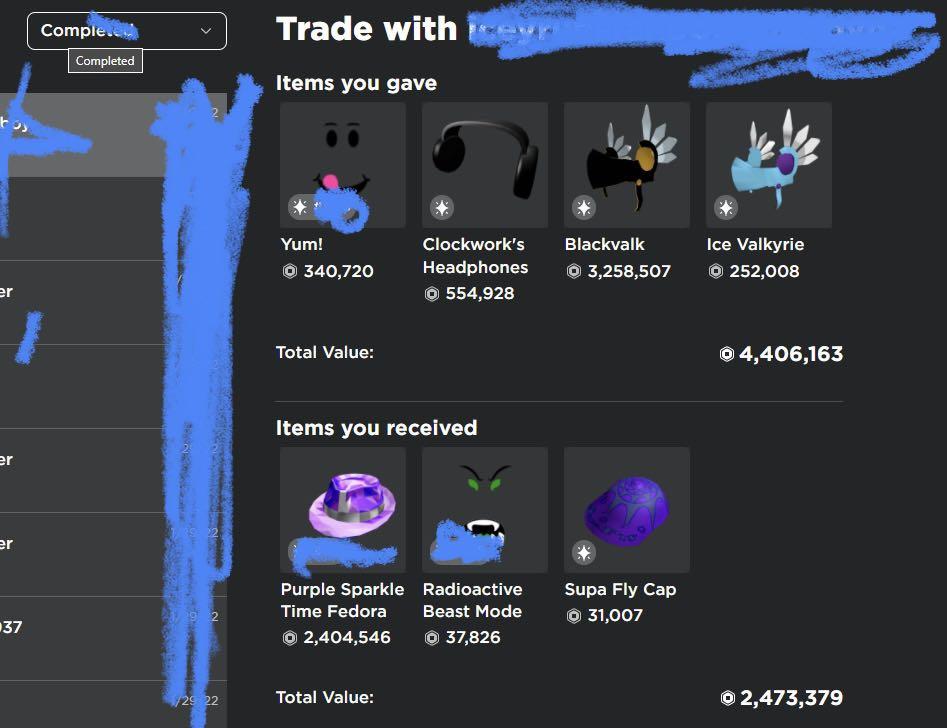 Roblox limited purple sparkle time fedora (PSTF), Video Gaming, Gaming ...