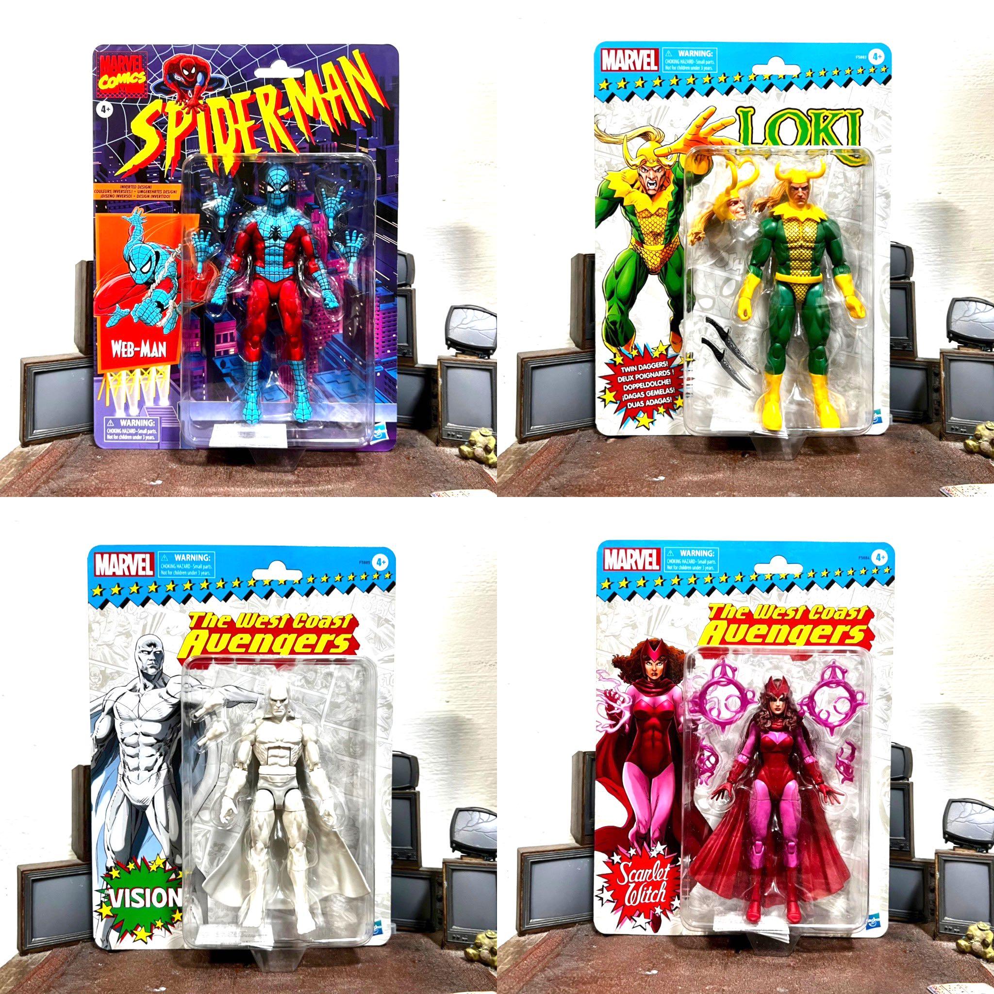 [In hand] Hasbro Marvel Legends Retro Falcon, Scarlet Witch, Loki ...