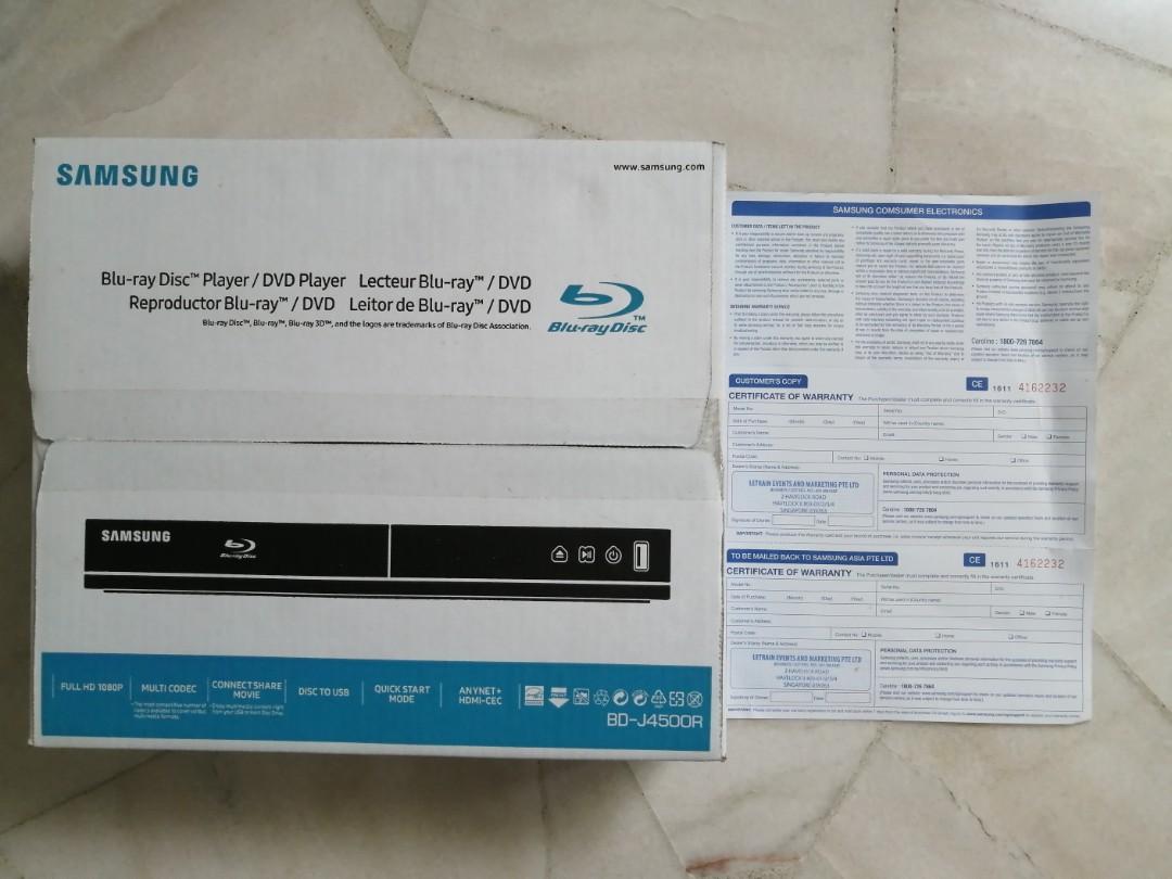Samsung Blu-ray Player / DVD Player - New & Unbox, TV & Home Appliances ...