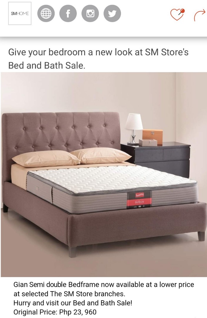 SM bedframe Semi Double, Furniture & Home Living, Furniture, Bed Frames ...