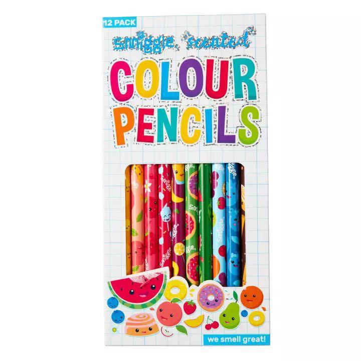 SMIGGLE Scented Colour Pencils 12 pcs, Hobbies & Toys, Stationary ...