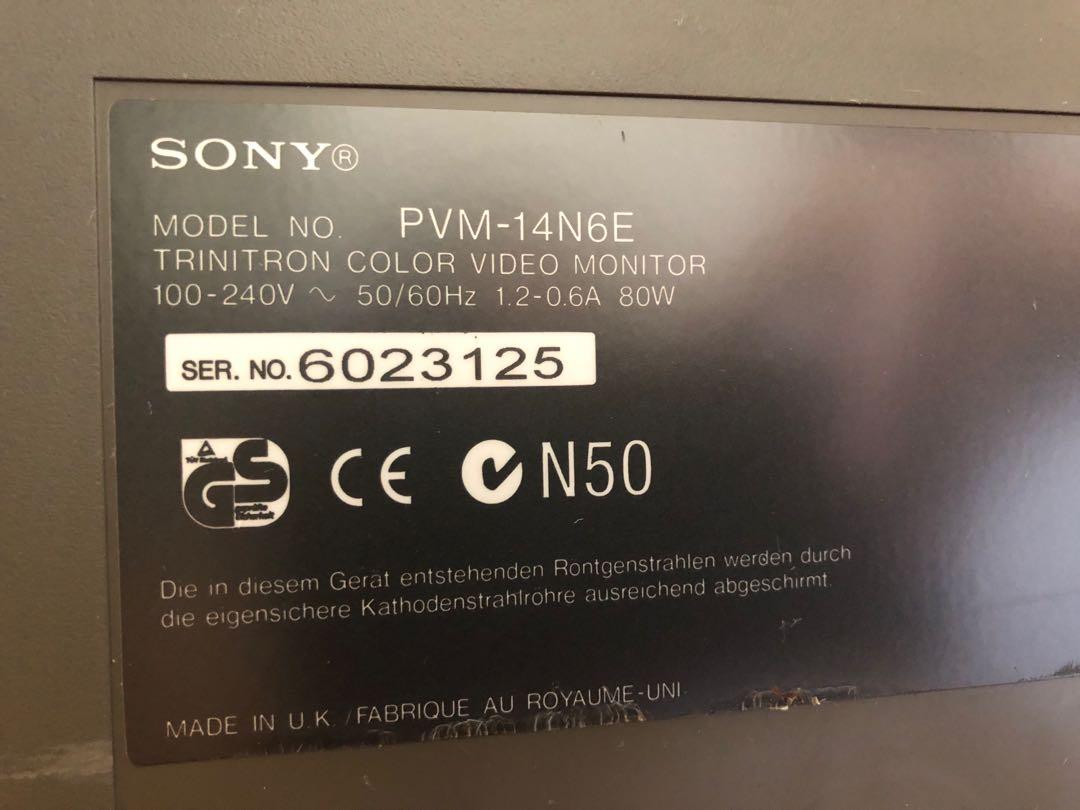 Sony PVM-14N6E Trinitron Video Monitor, TV & Home Appliances, TV ...