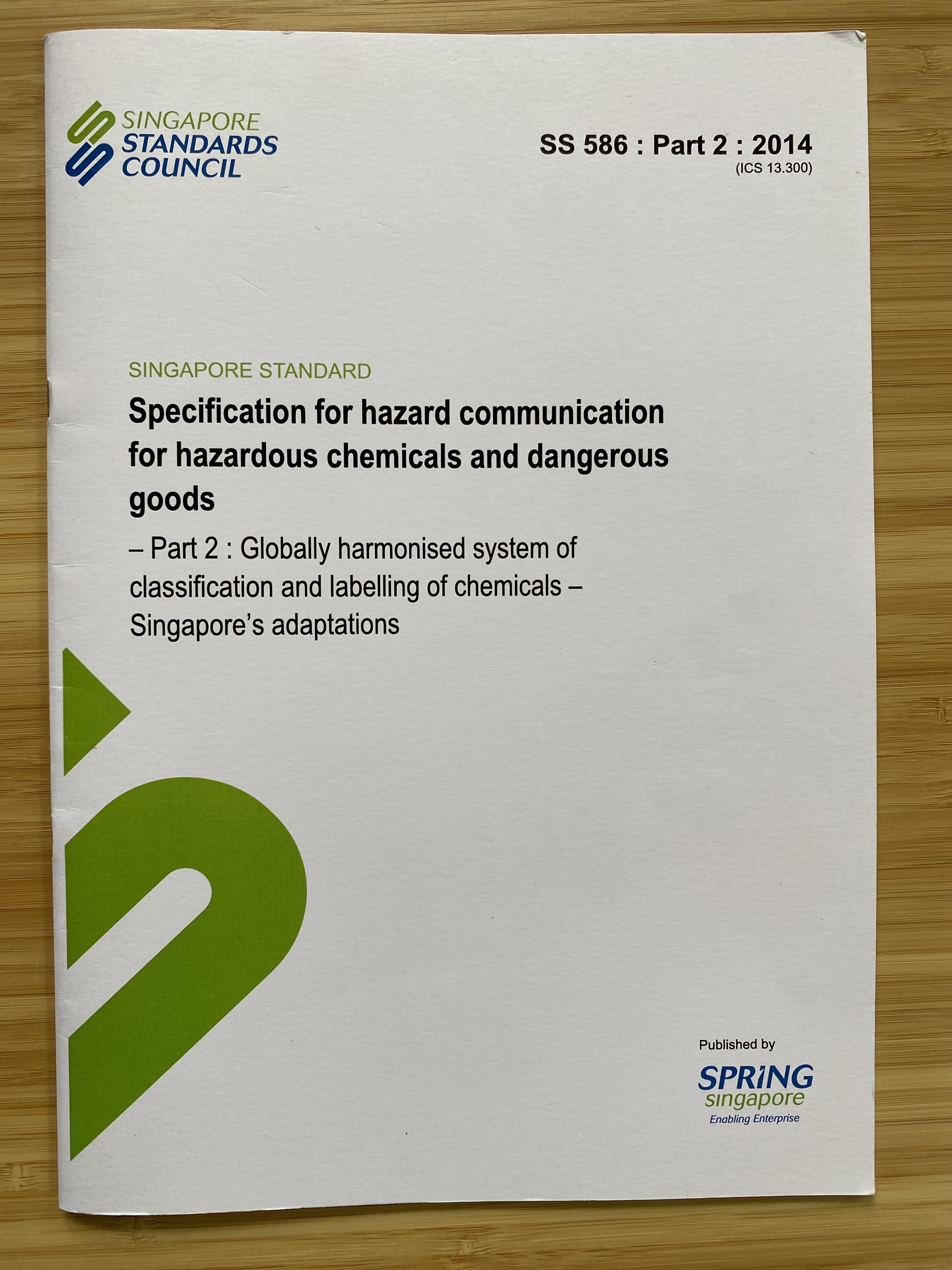 SS586 Part2:2014 Globally harmonized system of classification ...