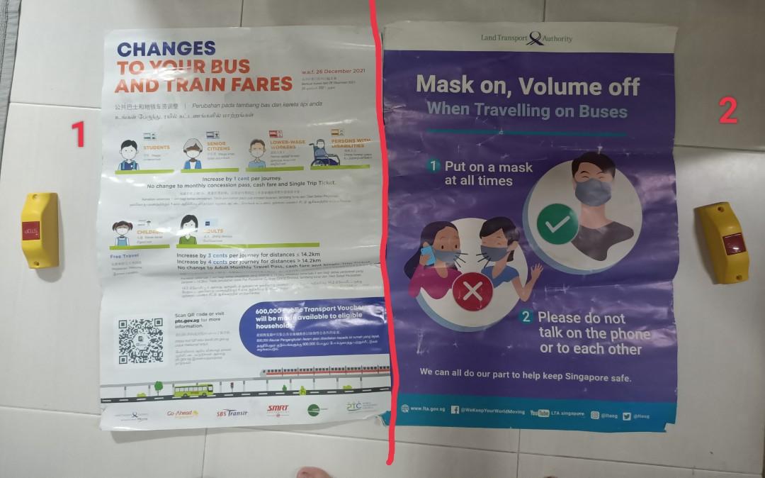 Stopping Bell n LTA poster from SBS bus, Hobbies & Toys, Memorabilia ...