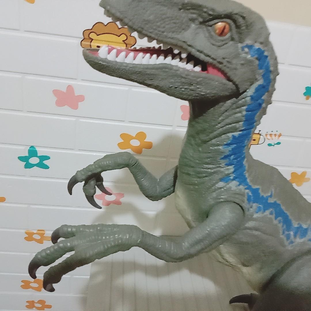 Super Colossal Velociraptor Blue Dinosaur, Hobbies & Toys, Toys & Games ...