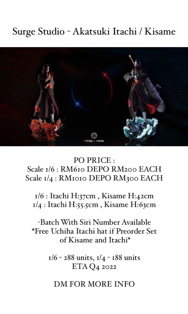 Surge Studio - Akatsuki Itachi / Kisame, Hobbies & Toys, Toys & Games ...