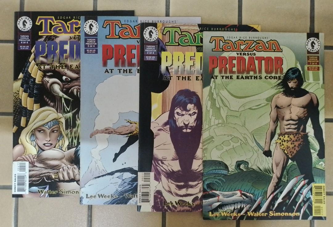 Tarzan Vs Predator: At The Earth's Core - 1,2,3,4 ( Lee Weeks - Cover ...