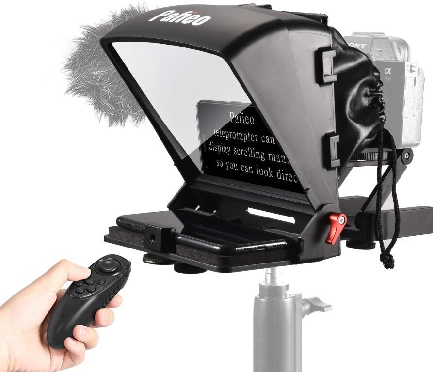 Teleprompter compatible with iPhone iPad Mini, Pafieo S1 Prompter with ...