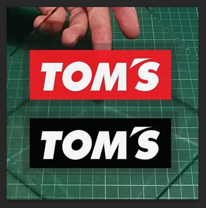 TOM'S Toyota TRD Performance / Racing Development . Static Cling Car ...