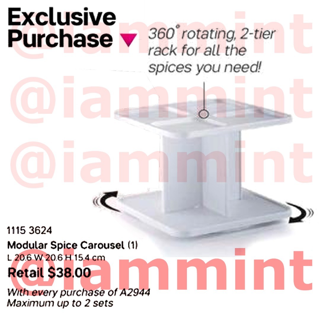 Tupperware Modular Mate Spice Rack Rotating Lazy Susan Carousel Holder ...