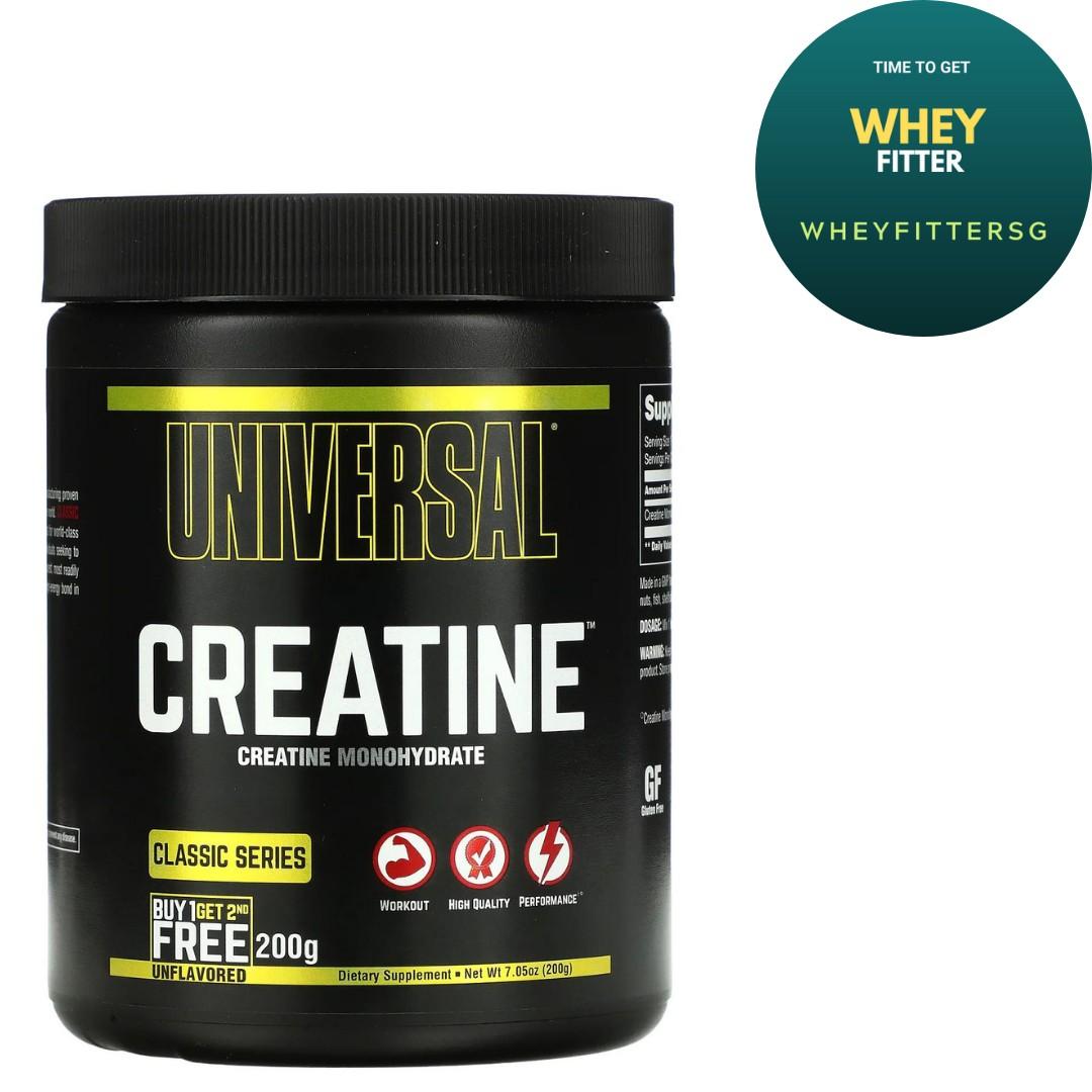 Universal Nutrition Creatine 200g, Health & Nutrition, Health ...