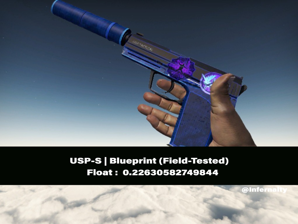 USP-S Blueprint FT CSGO SKINS KNIVES, Video Gaming, Gaming Accessories ...