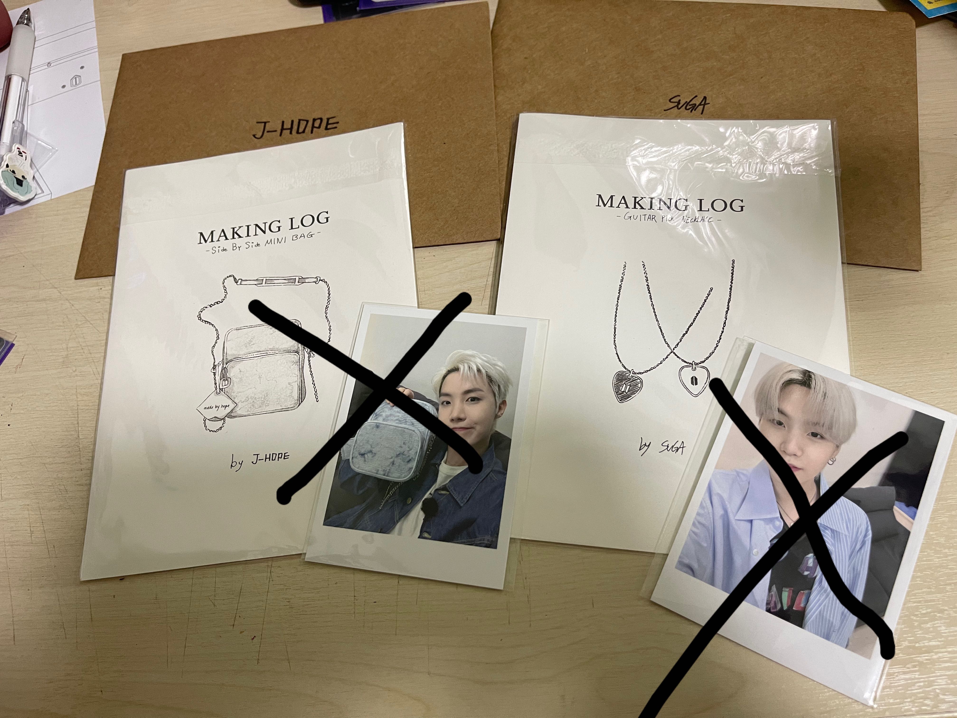 Wts BTS artist made collection making log and polariod yoongi and hobi ...