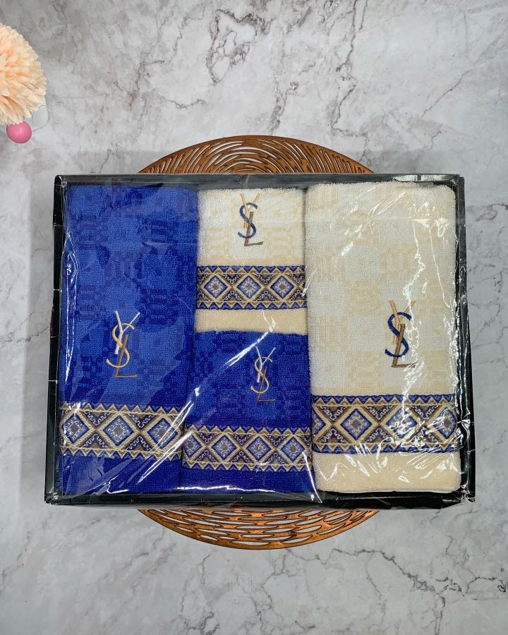 YSL Face/Back & Hand Towel Set, Furniture & Home Living, Bedding ...