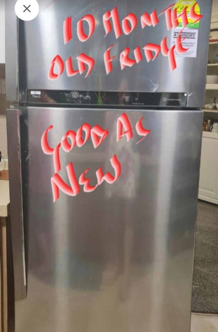 10mnths old LG Fridge-438L(with receipt), TV & Home Appliances, Kitchen ...