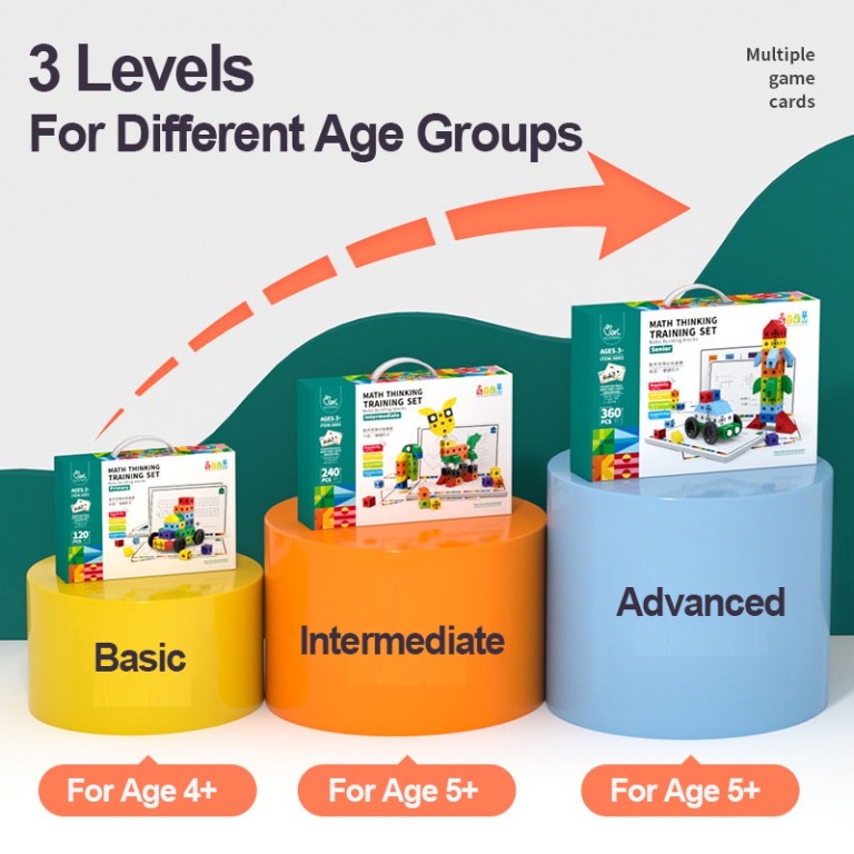 120/240/360pcs Linking Cubes Math Activity Set Math Building Blocks ...