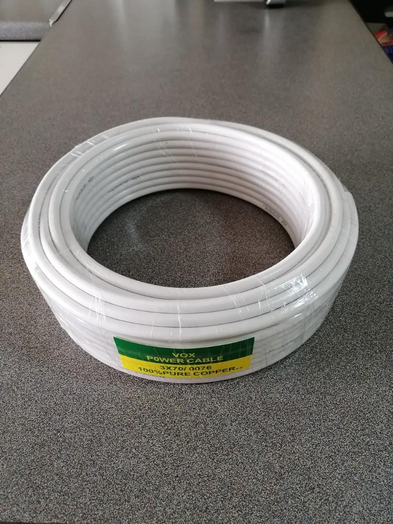 3 Core wire 3Cx70 / 0076 White 32 metres., TV & Home Appliances ...
