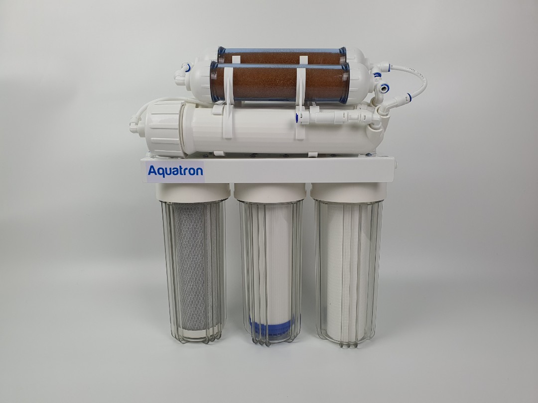 7 Stage 300GPD RODI Water Filter with Booster Pump - Aquatron Dual ...