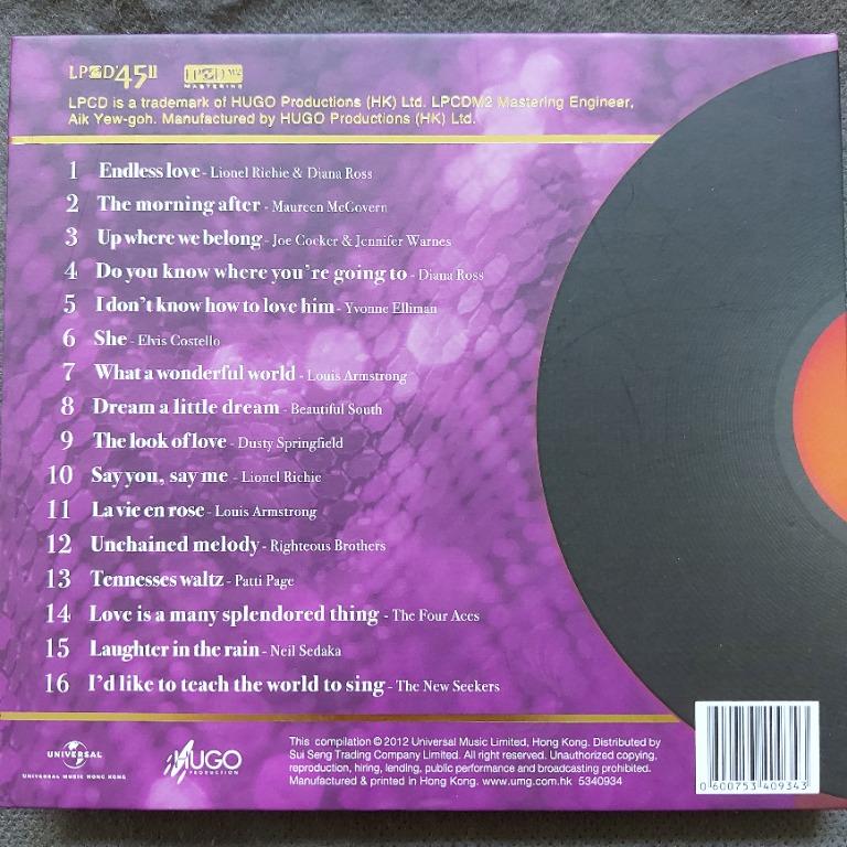 限量編號 0580 (LPCD 45 II) Greatest Sound of MOViES 電影主題歌 精選 LPCD (12年 硬皮紙 ...