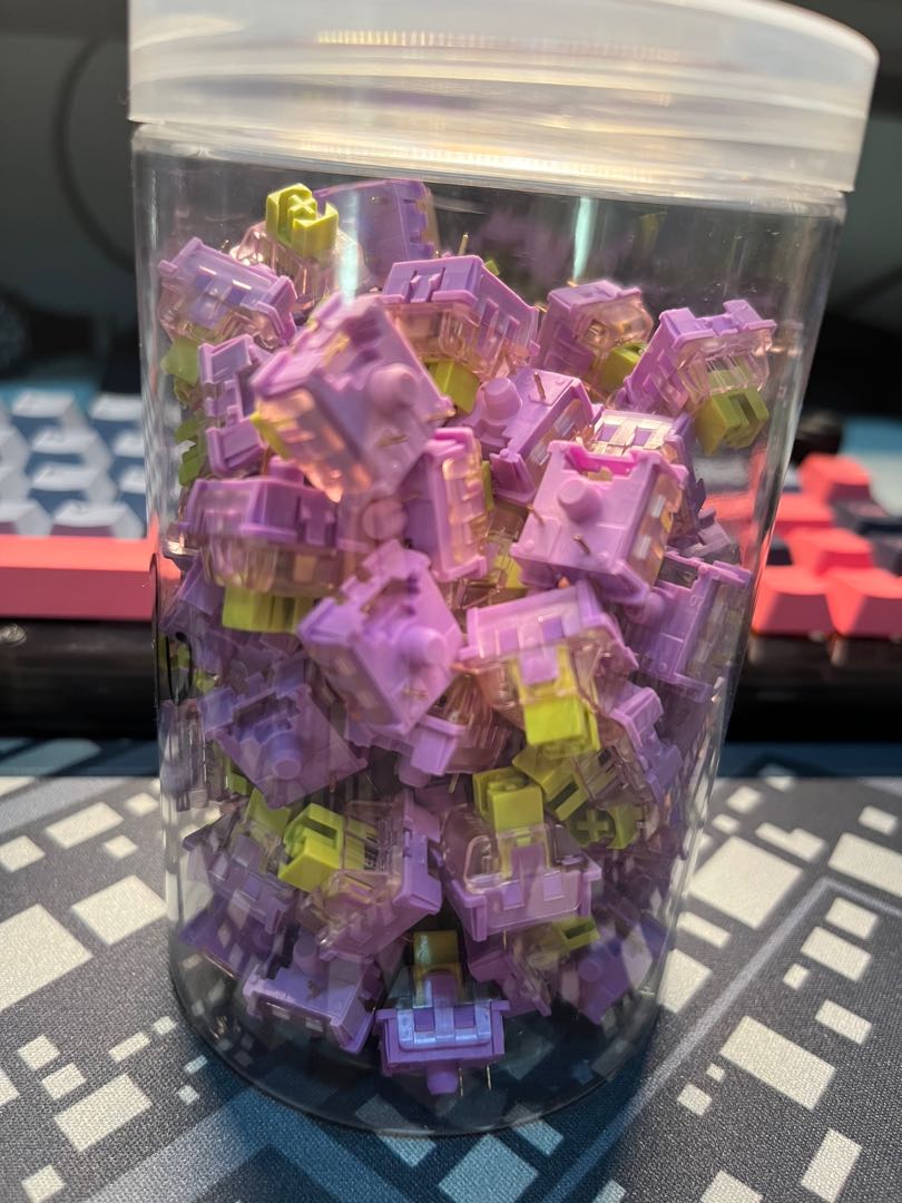 Lubed Akko starfish mechanical keyboard switch , 電腦＆科技, 電腦周邊及配件, 電腦鍵盤及 ...