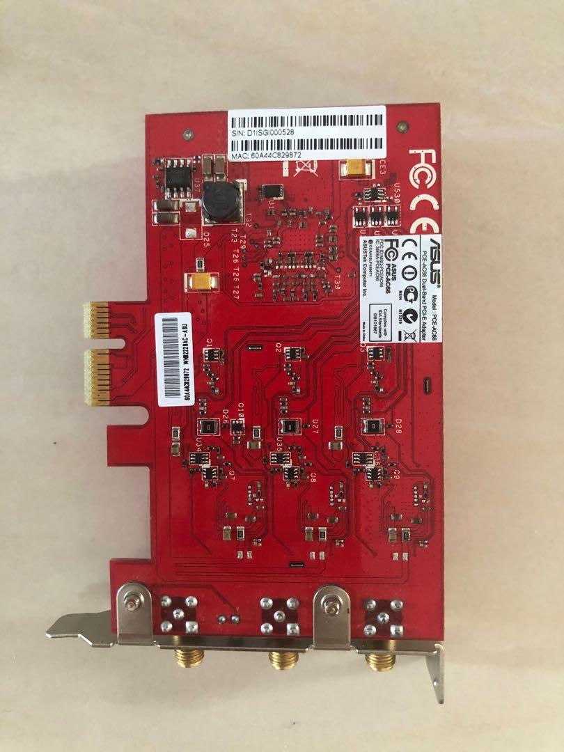 Asus PCE-AC86 Dual-band PCI-E adapter, Computers & Tech, Parts ...