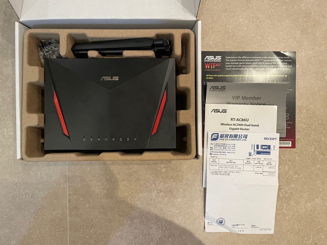 ASUS RT-AC86U Wireless AC2900 Router 雙頻無線路由器, 電腦＆科技, 電腦周邊及配件, Wifi及上網相關 ...
