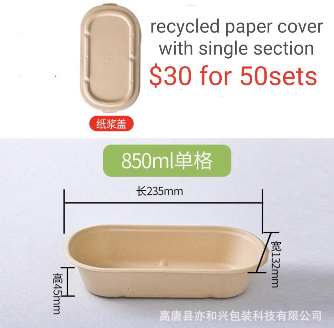 Biodegradable, disposable, recyclable single use food container ...