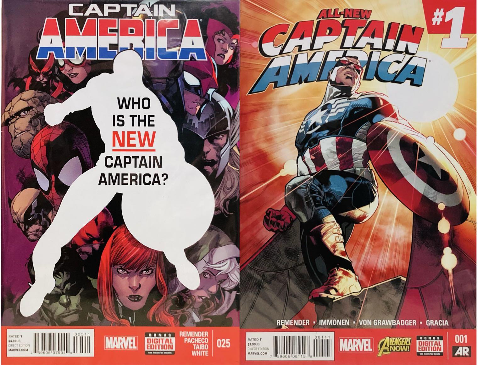 Captain America #25 and All-New Captain America #1, Hobbies & Toys ...